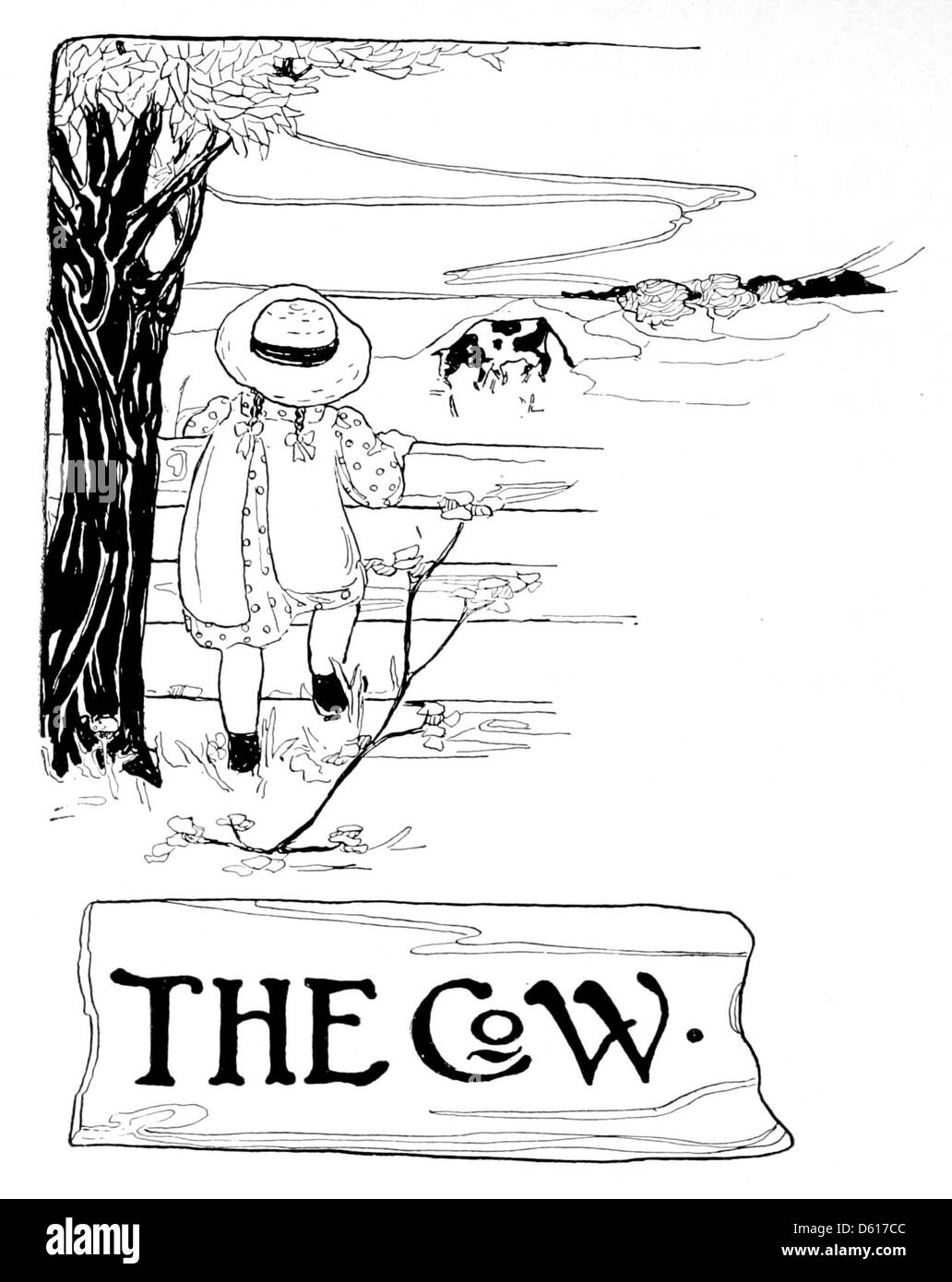 An illustration from *A Child's Garden of Verses* (1908), a collection ...