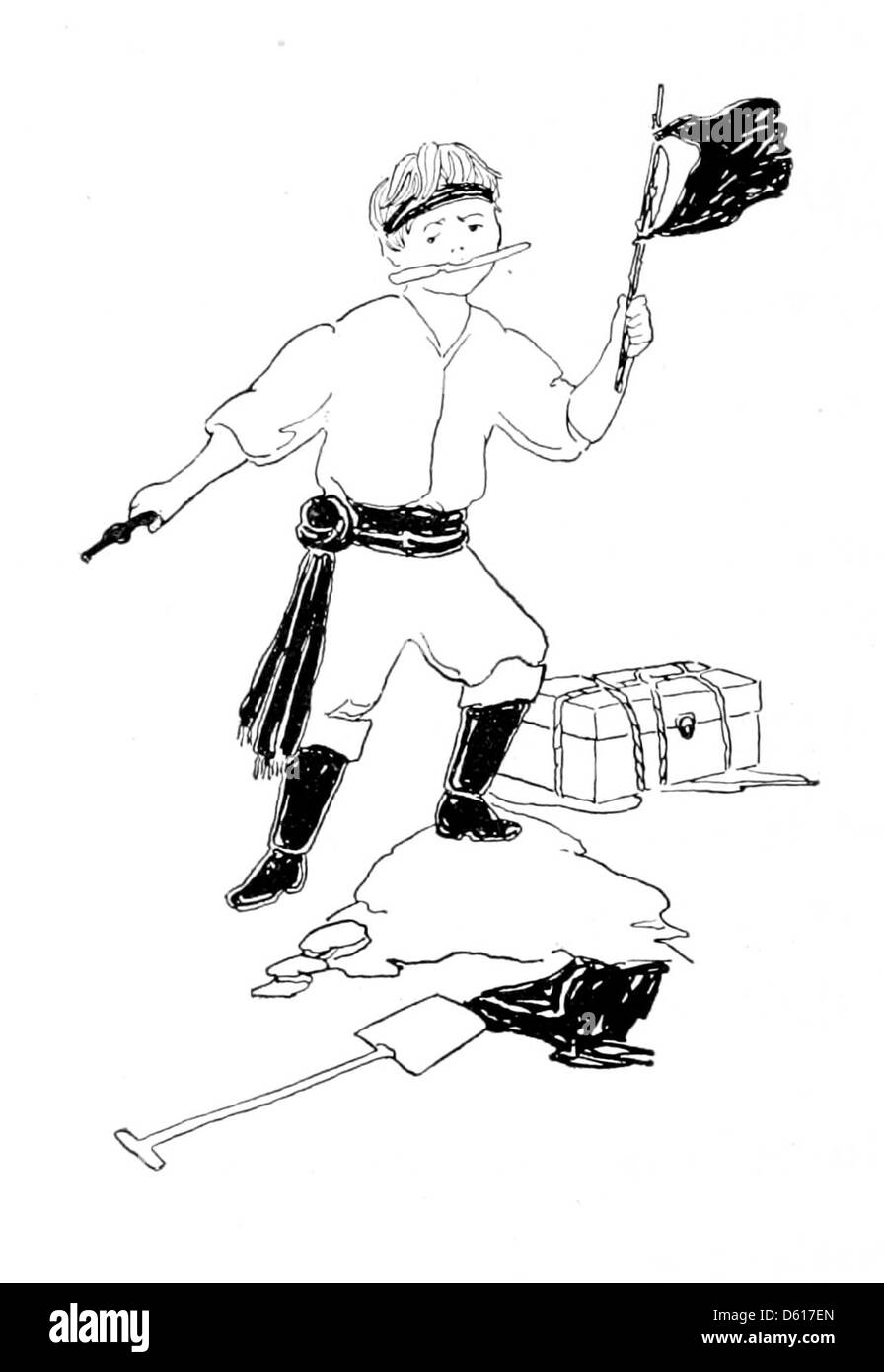 An illustration from the 1908 edition of 'A Child’s Garden of Verses ...