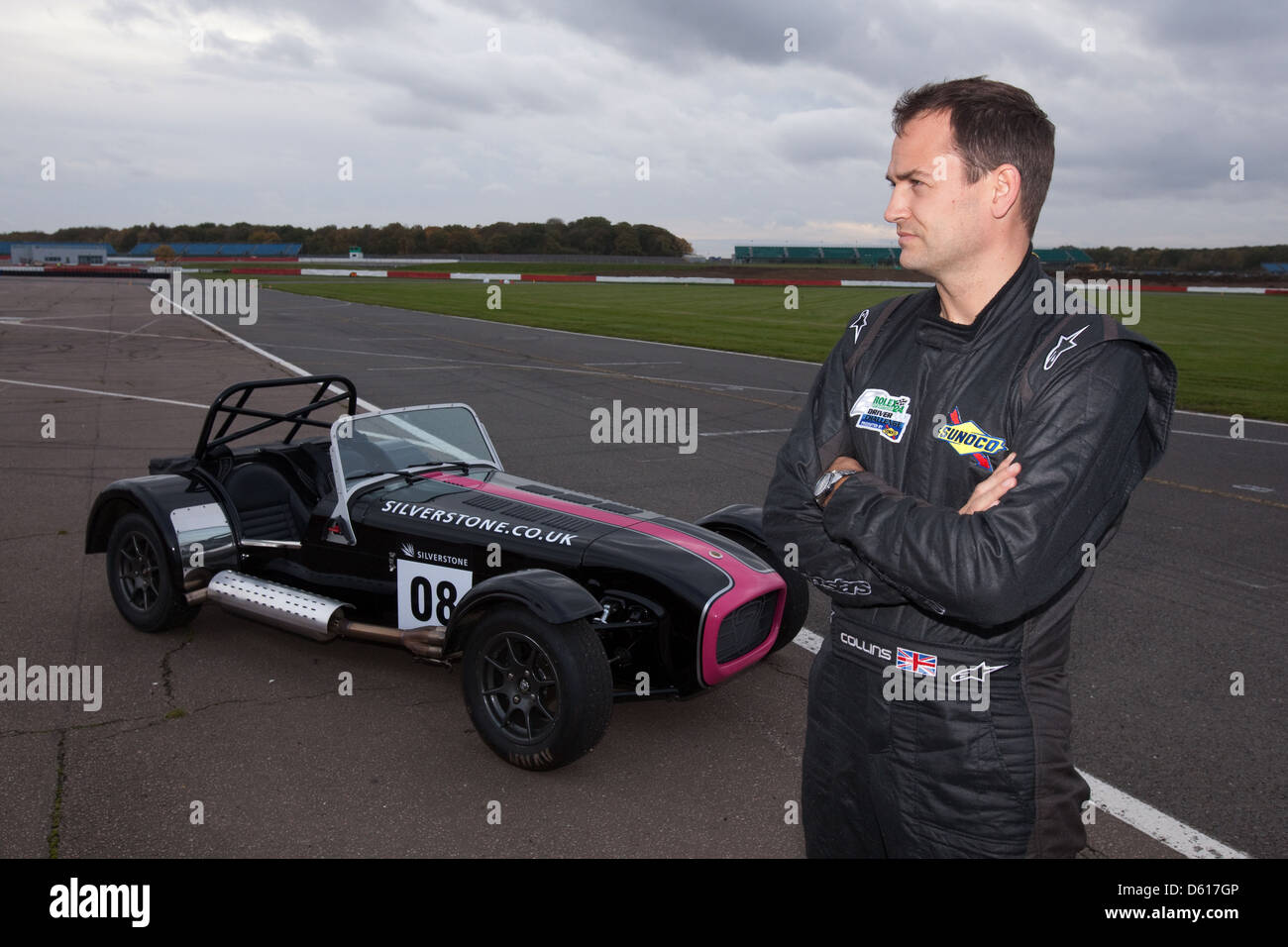 British racing driver Ben Collins A.K.A "The Stig" at Silverstone Stowe ...