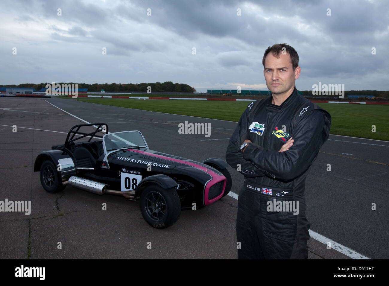 British racing driver Ben Collins A.K.A "The Stig" at Silverstone Stowe ...