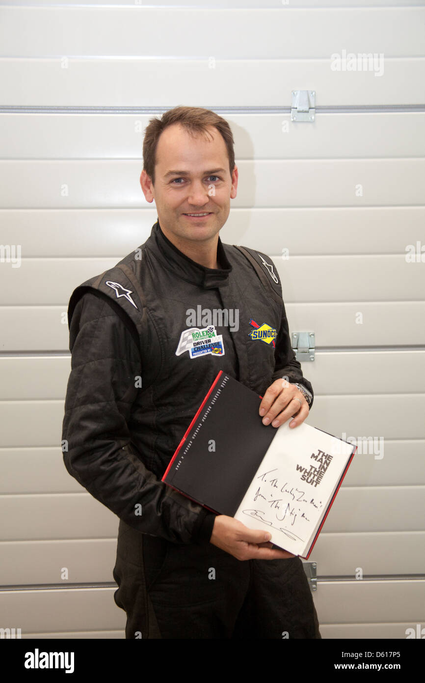 British racing driver Ben Collins A.K.A "The Stig" at Silverstone Stowe ...