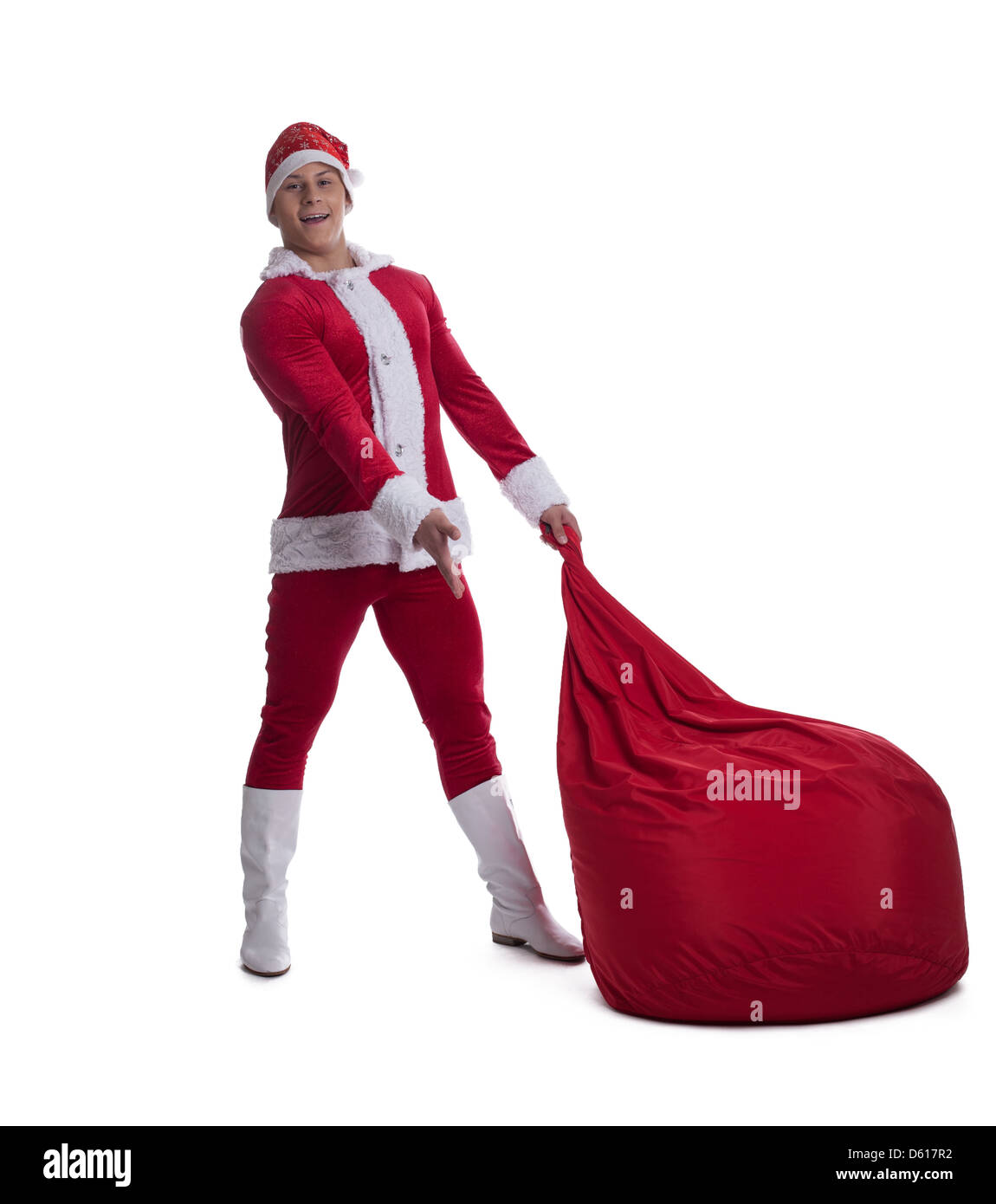 Santa claus large bag gifts Cut Out Stock Images & Pictures - Alamy