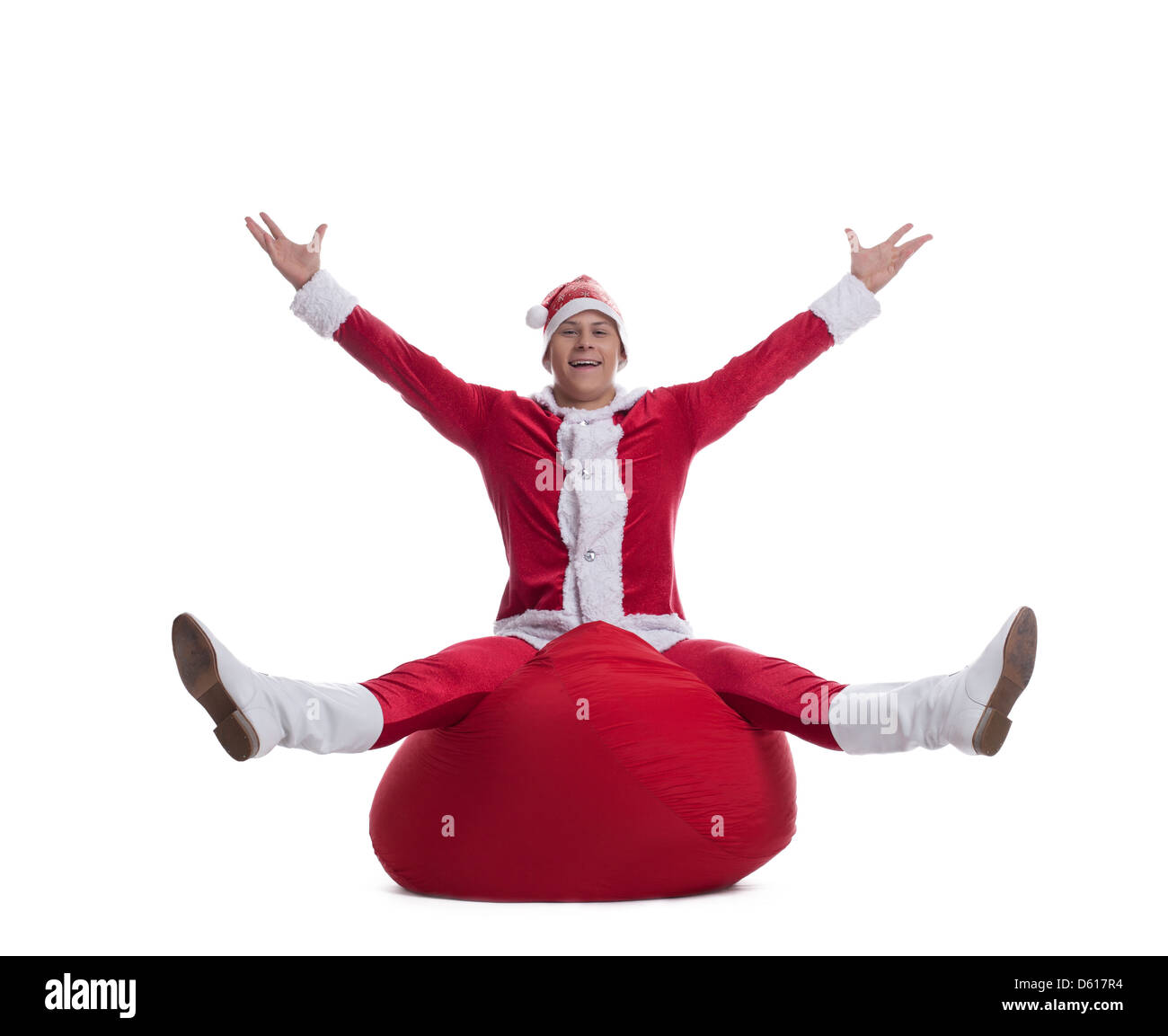 Santa claus large bag gifts Cut Out Stock Images & Pictures - Alamy