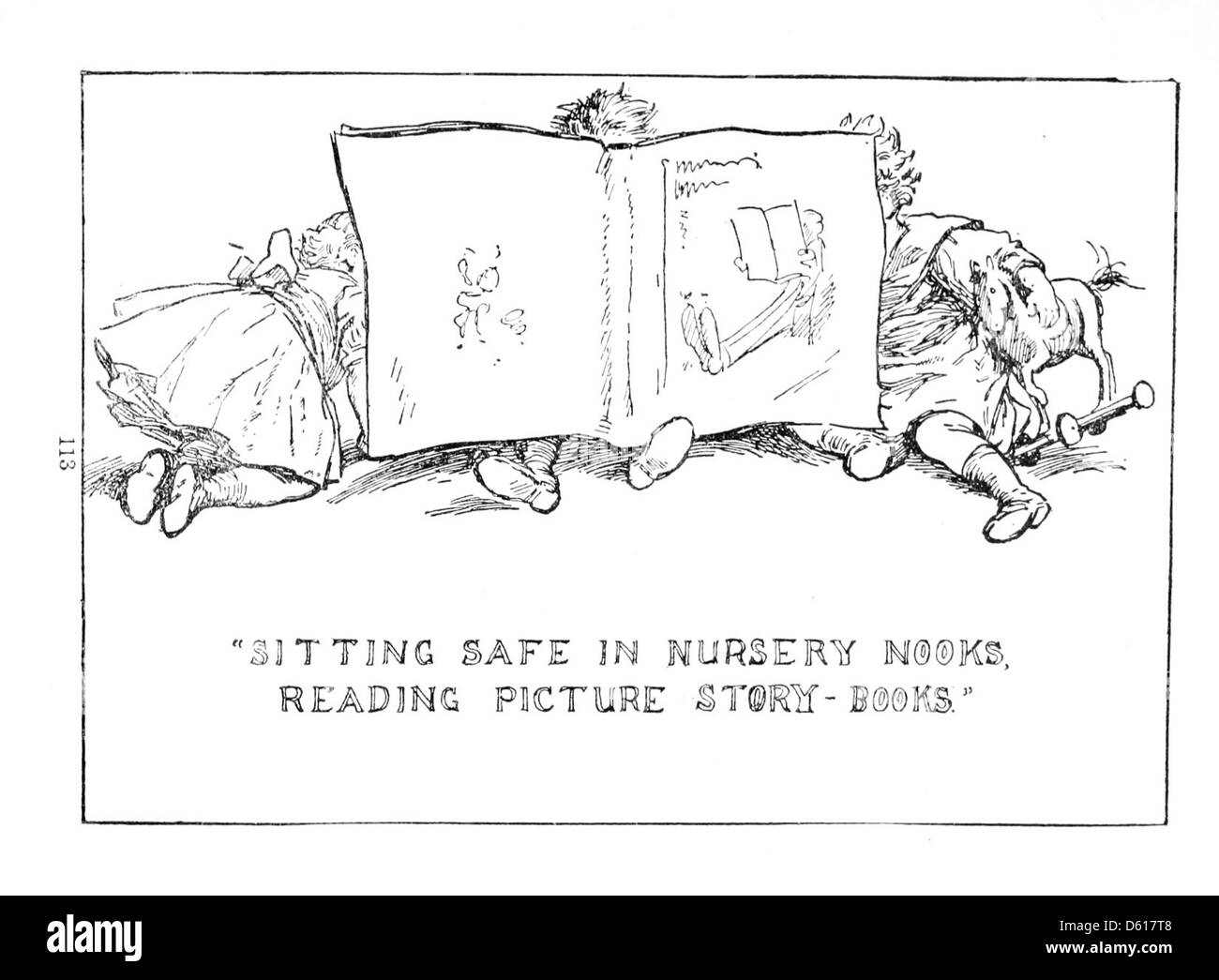 The cover illustration from 'A Child's Garden of Verse' (1902), a ...