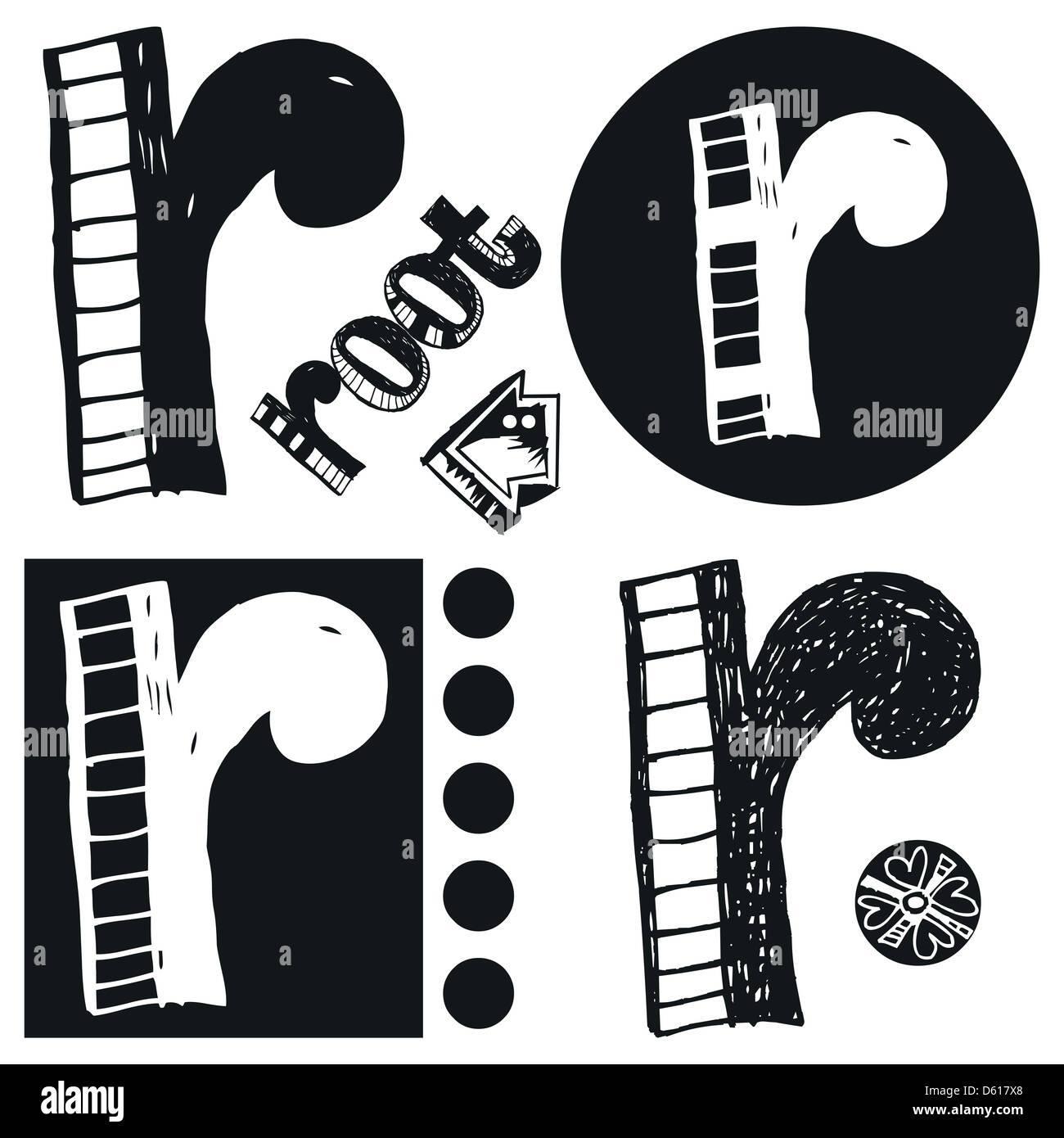 Scribble Alphabet Crazy Doodle High Resolution Stock Photography and ...