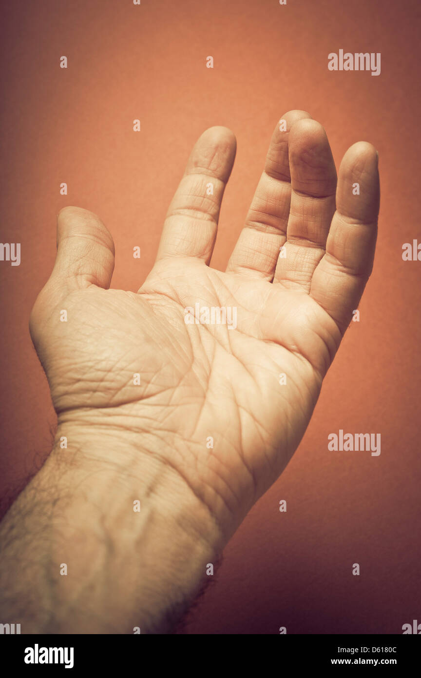 male open hand gesture Stock Photo - Alamy