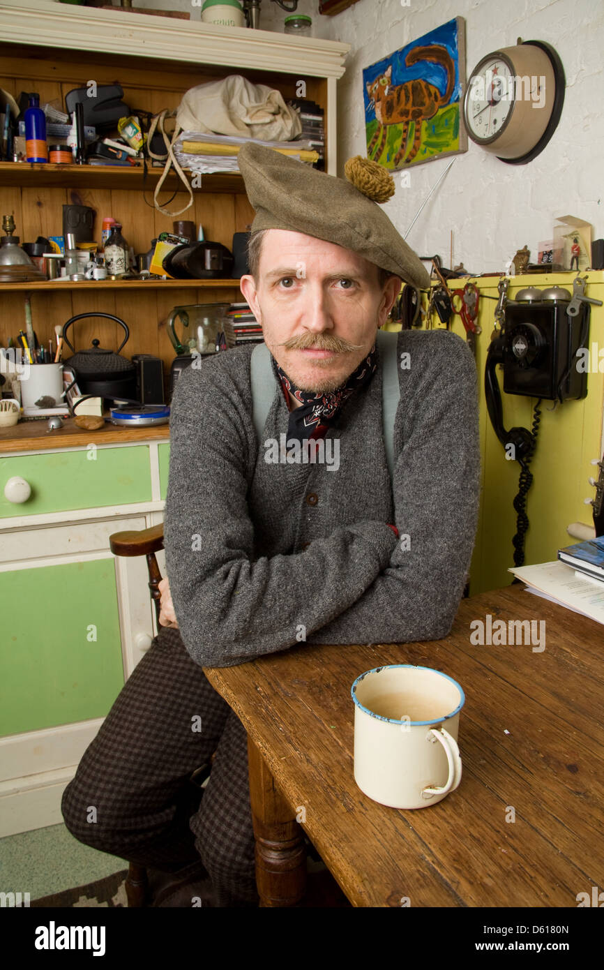 Billy Childish Artist and Musician photographed at home in Chatham ...
