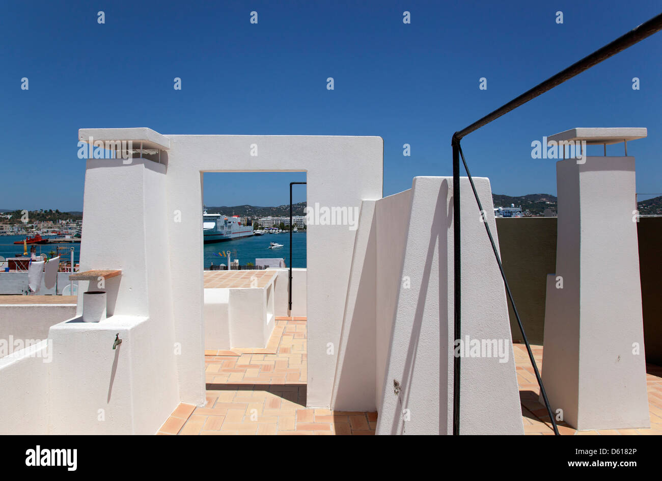 Casa Broner, Ibiza Town, Spain. Architect: Erwin Broner, 1960 Stock ...