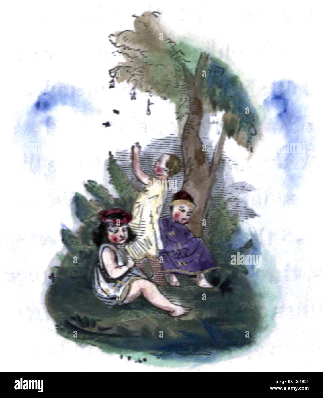 An illustration from 'The Child's Fairy Library,' a collection of fairy ...