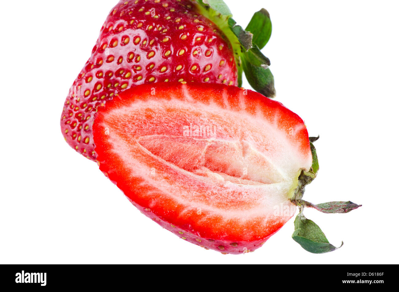 Strawberries isolated on white Stock Photo - Alamy