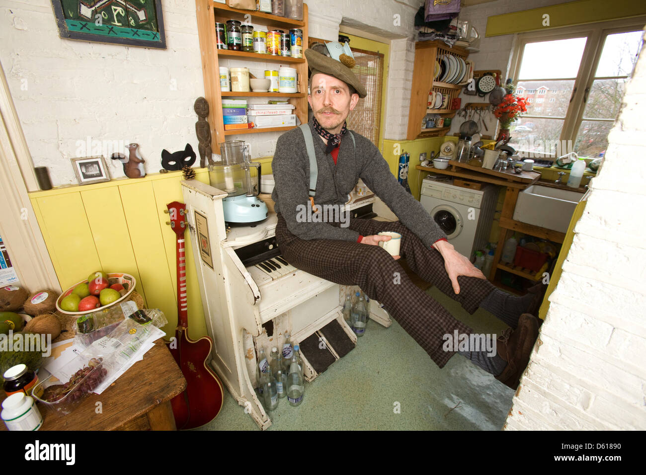 Billy Childish Artist and Musician photographed at home in Chatham ...