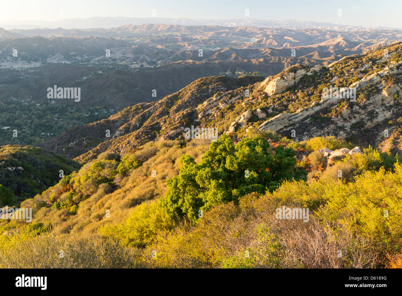 Sunset view of the Santa Monica Mountains Stock Photo - Alamy