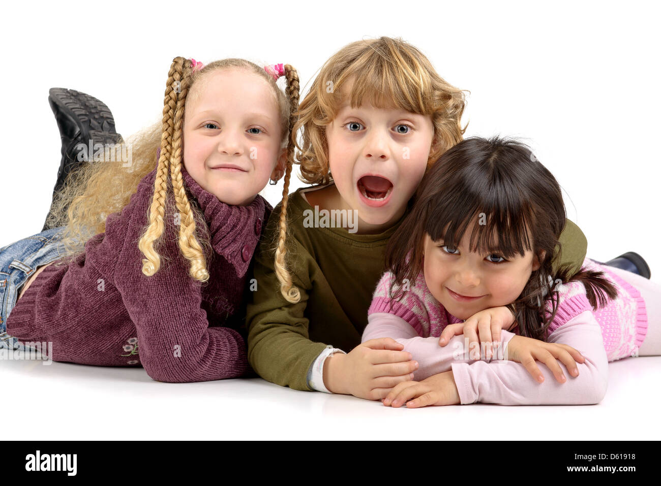 Boy friends children group laughing hi-res stock photography and images ...