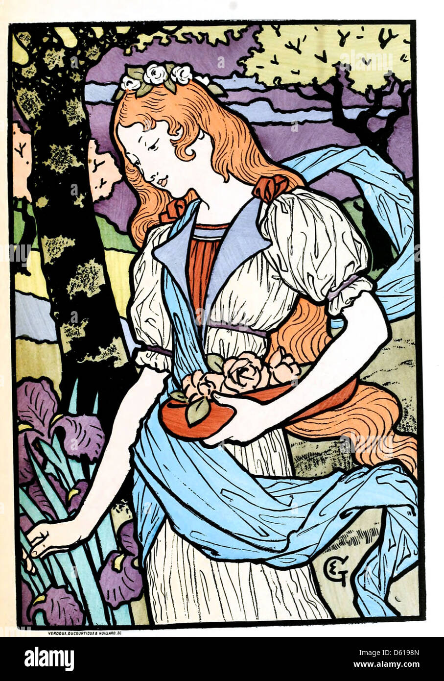 Illustrated French Posters Stock Photo - Alamy