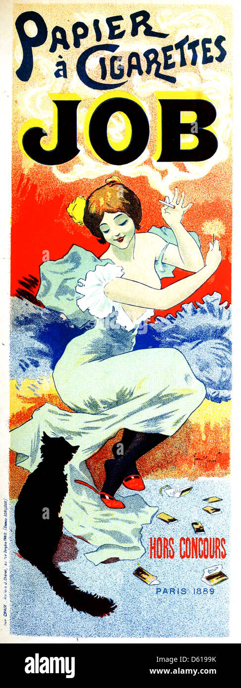 A collection of illustrated French posters from the late 19th and early ...