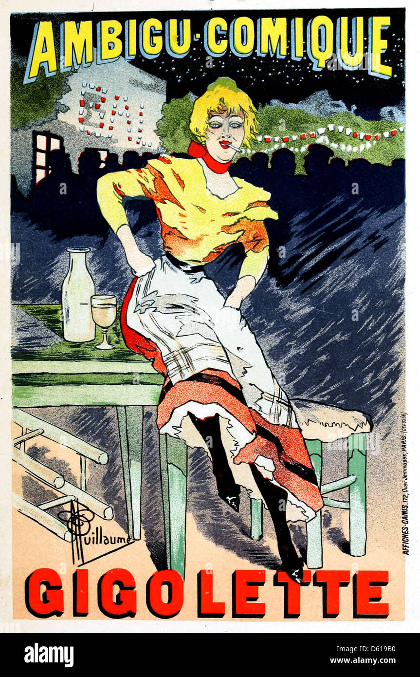 This image features an illustrated French poster, showcasing artistic ...