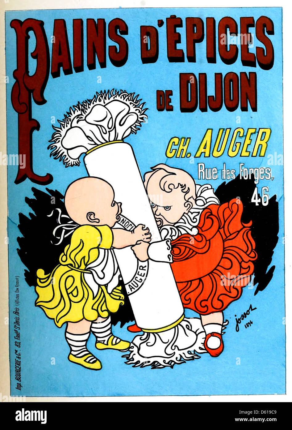 Illustrated French Posters Stock Photo - Alamy