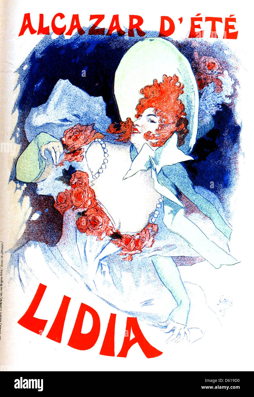 Illustrated French Posters Stock Photo - Alamy