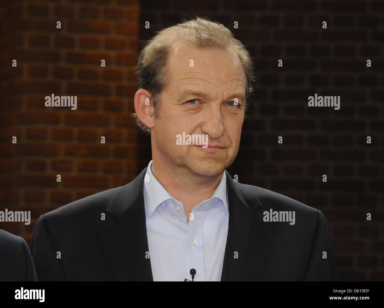 German actor Peter Heinrich is guest in the German TV talk show ...