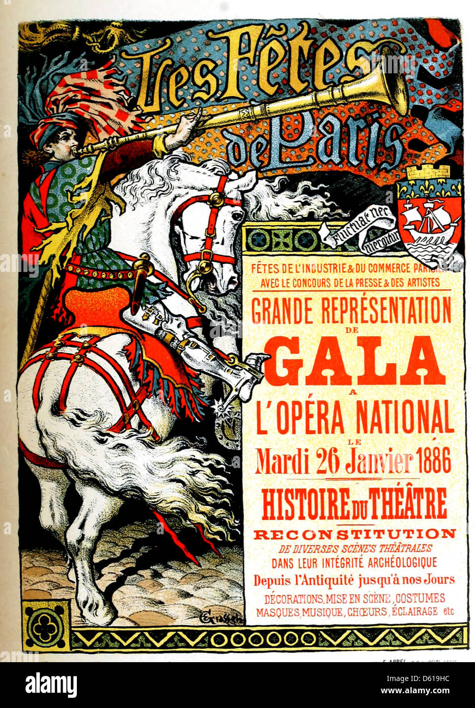 Illustrated French Posters Stock Photo - Alamy