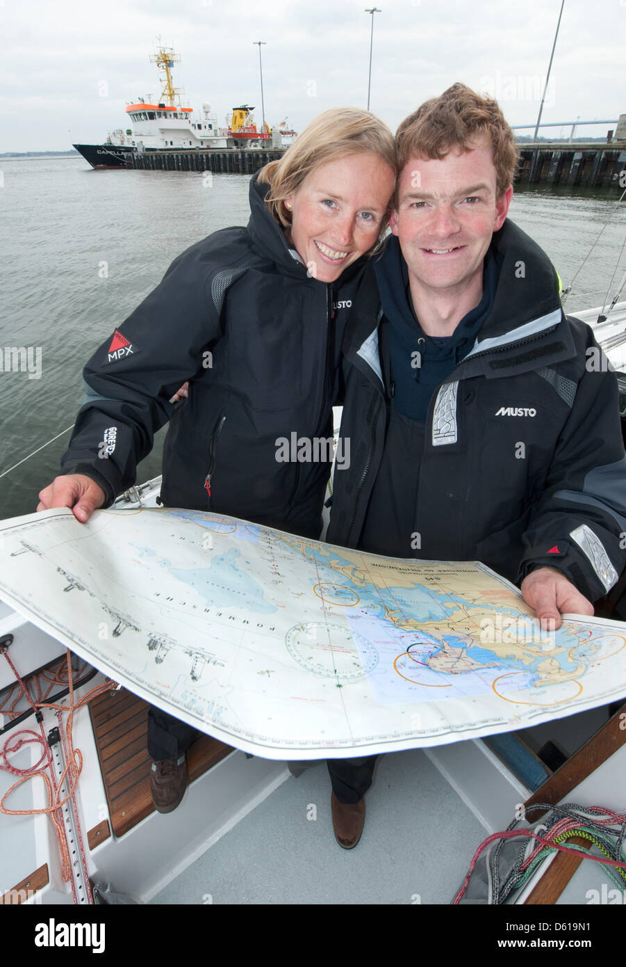 Jan Singer and his partner in life Silja Schroeder stand on their ...