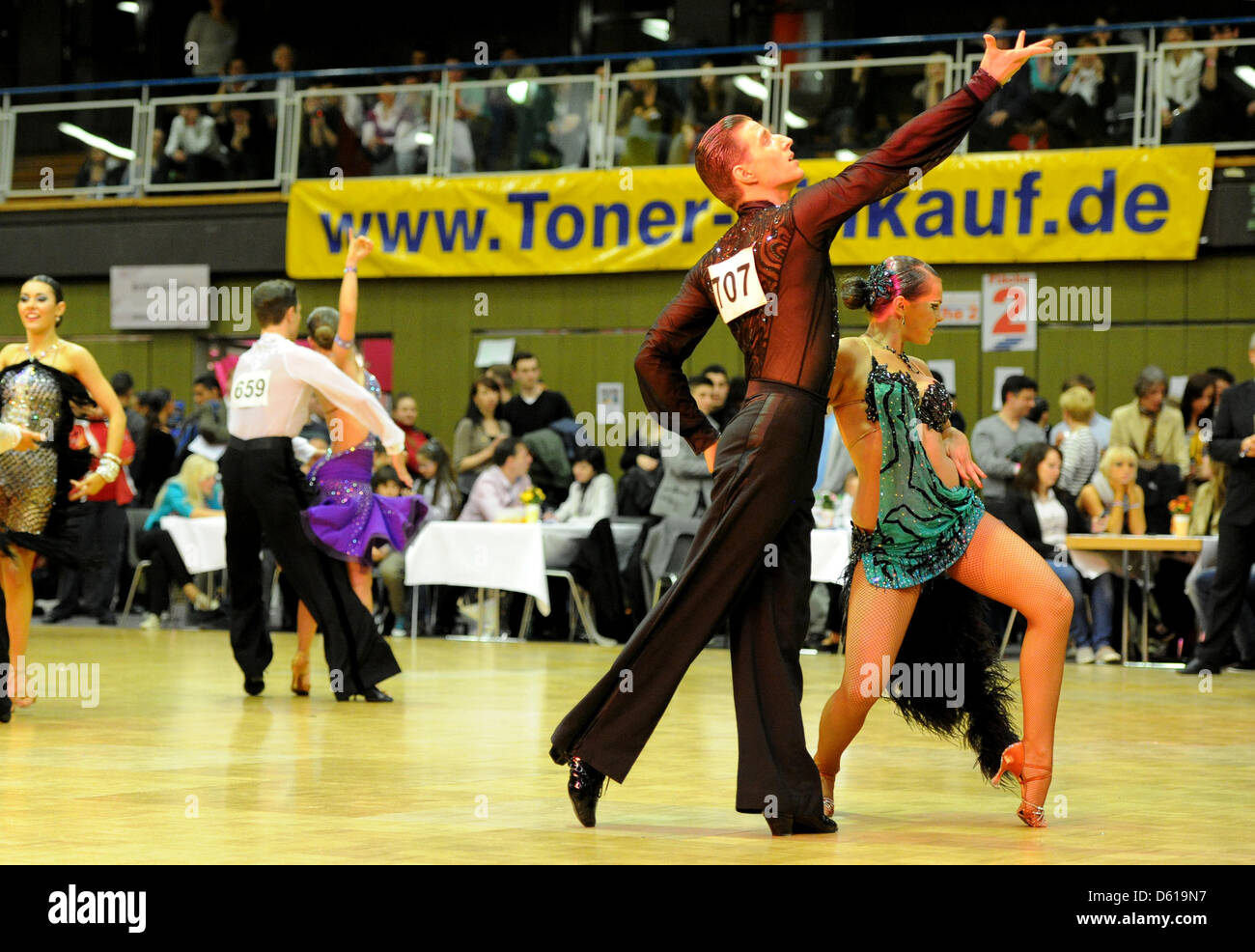 The Austrian couple Julia Kaiser and Erik Steiner of TSC Schwarzgold ...