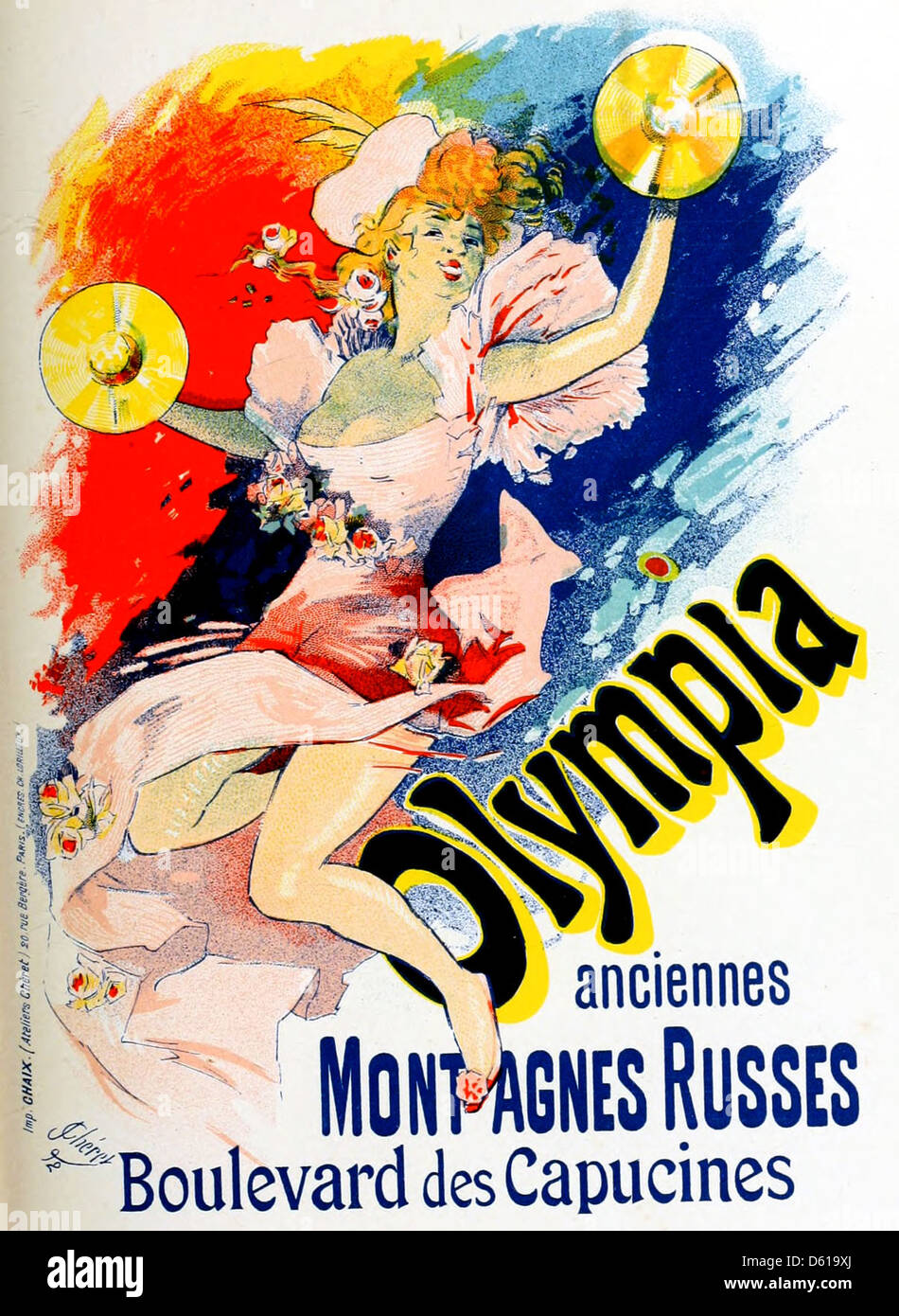 Illustrated French Posters Stock Photo - Alamy