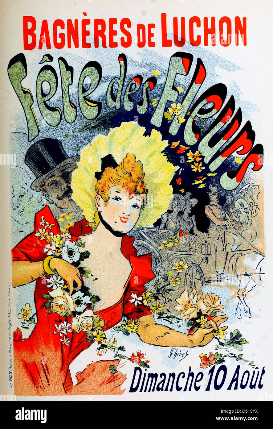 Illustrated French Posters Stock Photo - Alamy