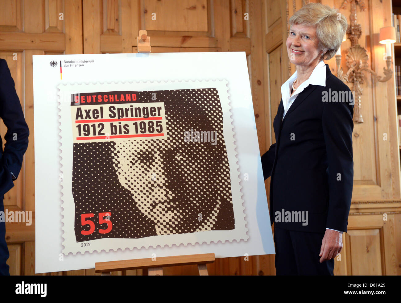 Publisher Friede Springer unveils an enlarged version of a special ...