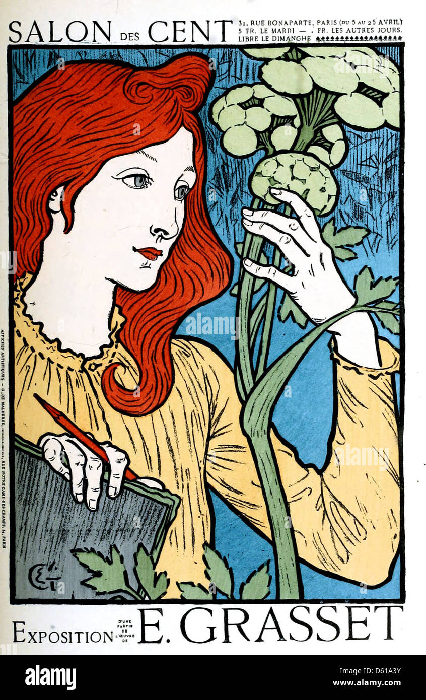 Illustrated French Posters Stock Photo - Alamy