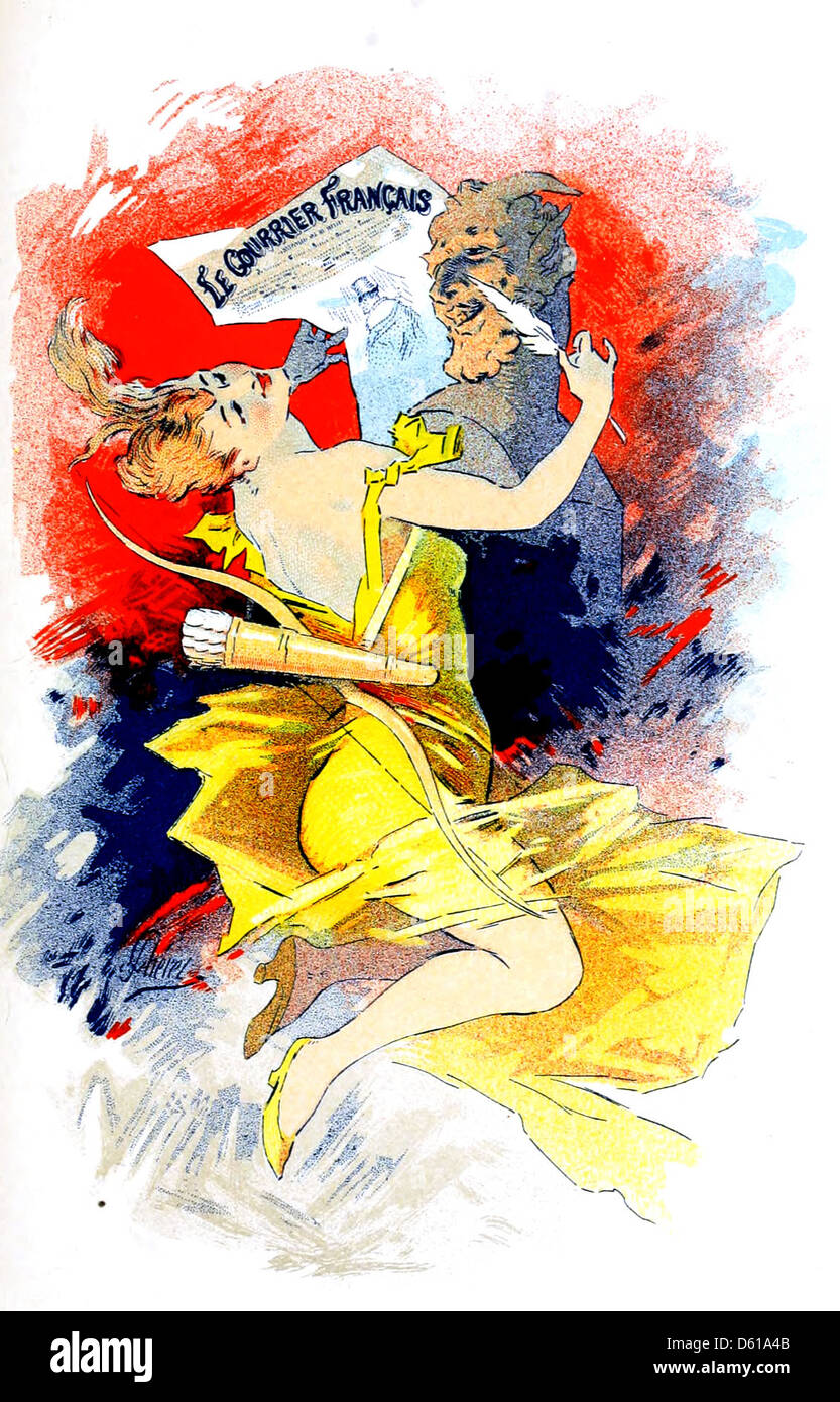 Illustrated French Posters Stock Photo - Alamy