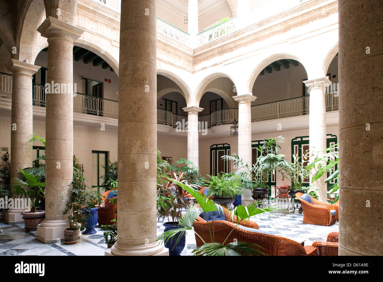 HAVANA: Hotel Florida courtyard Stock Photo - Alamy