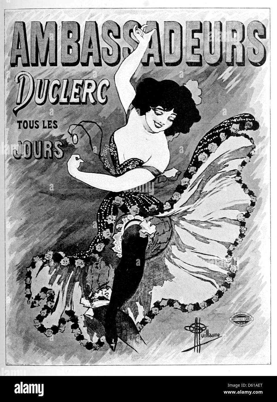 A collection of vintage illustrated French posters, showcasing artistic ...