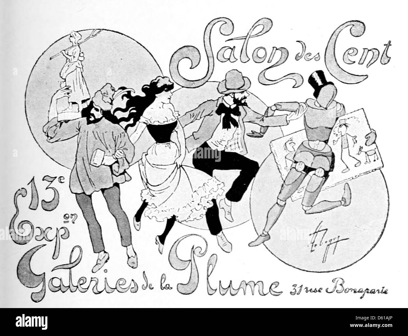 Illustrated French Posters Stock Photo - Alamy