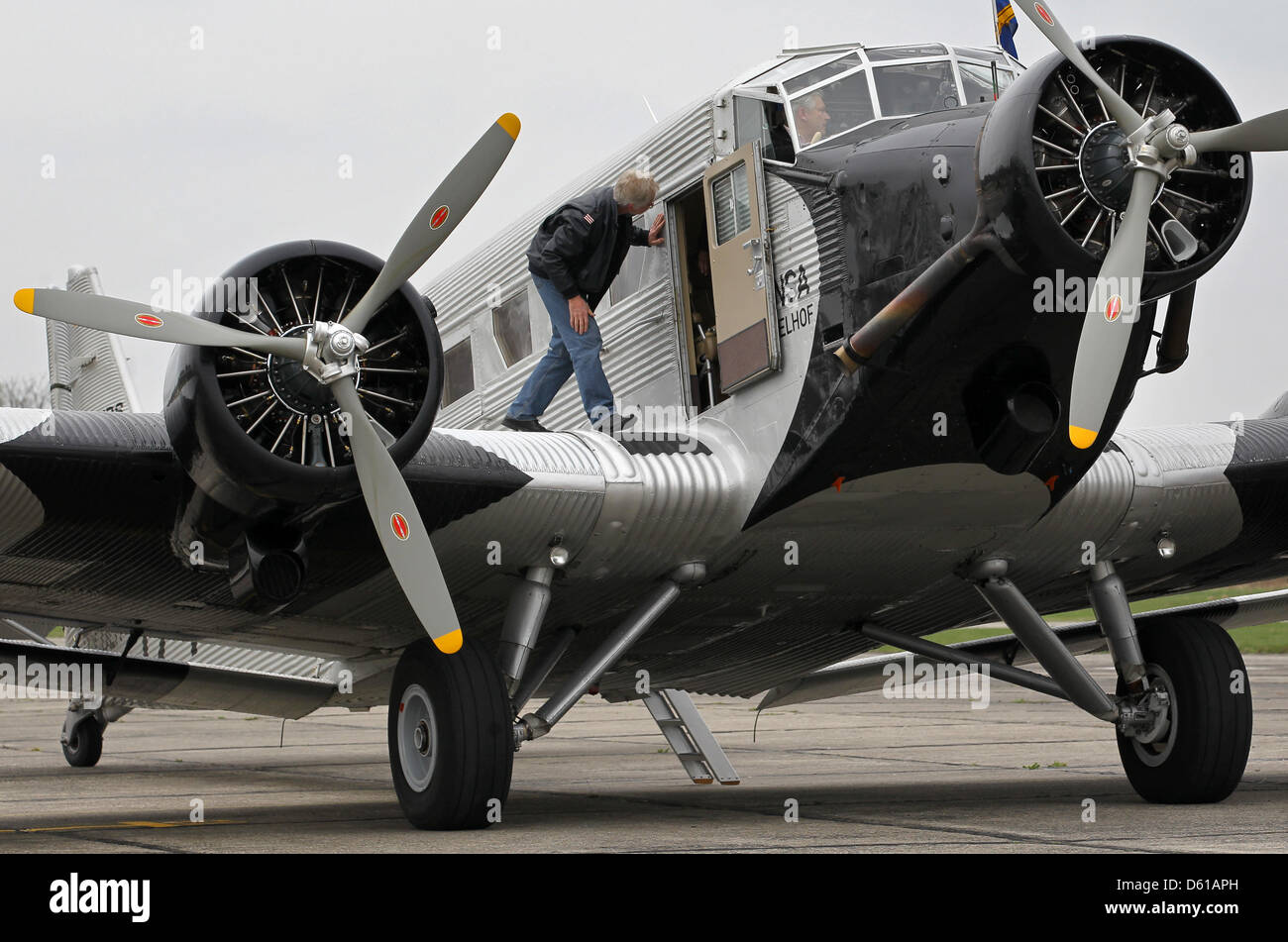 A 76 year old Junkers Ju 52 of the Deutsche Lufthansa Berlin Foundation ...