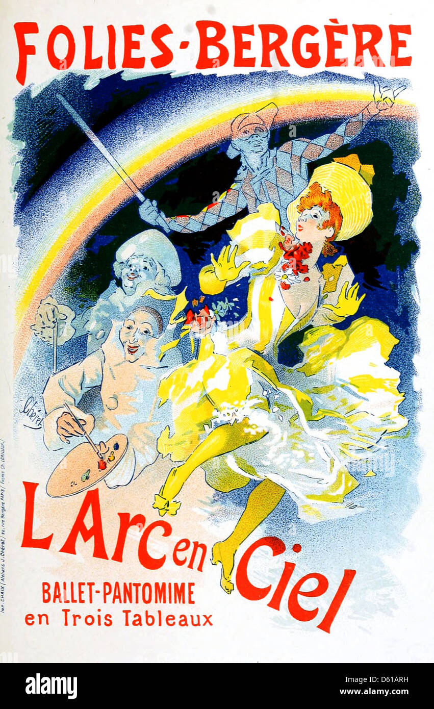 A collection of vintage French posters, showcasing the artistic and ...