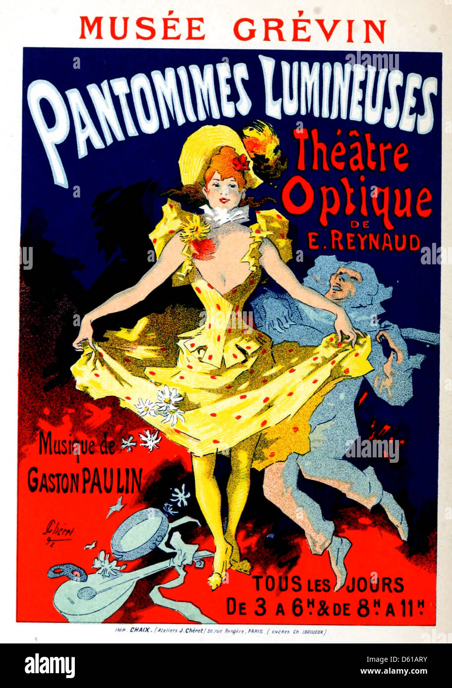 Illustrated French Posters Stock Photo - Alamy