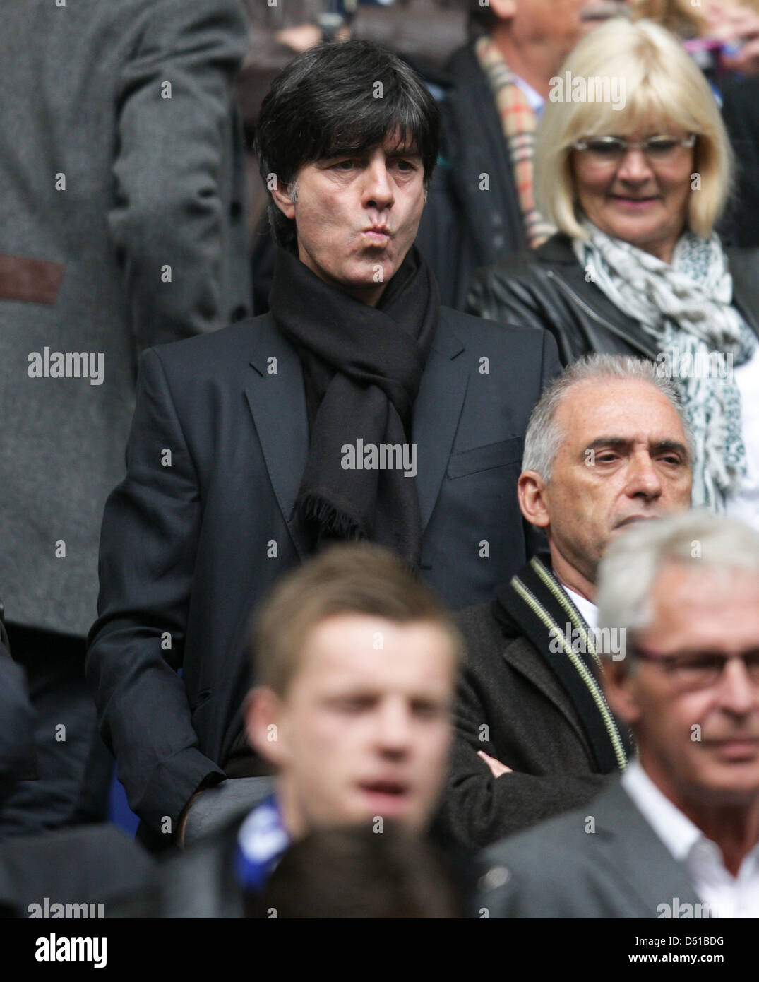 German national coach Joachim Loew is pictured in the stands during the ...