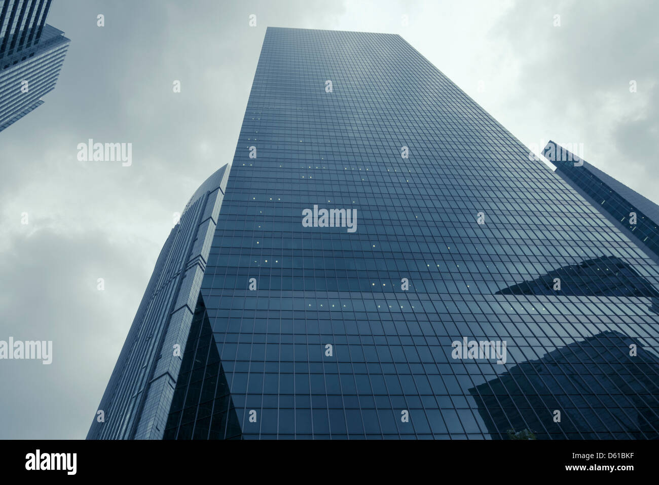 modern skyscrapers and dramatic rainy sky over them Stock Photo - Alamy