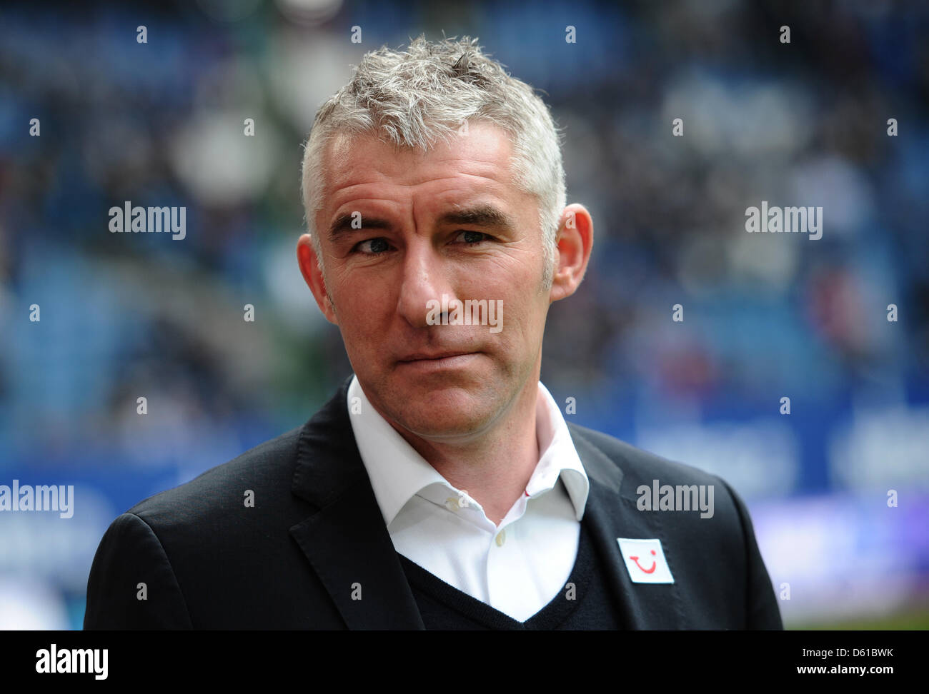 Hannover's head coach Mirko Slomka is pictured during the German ...