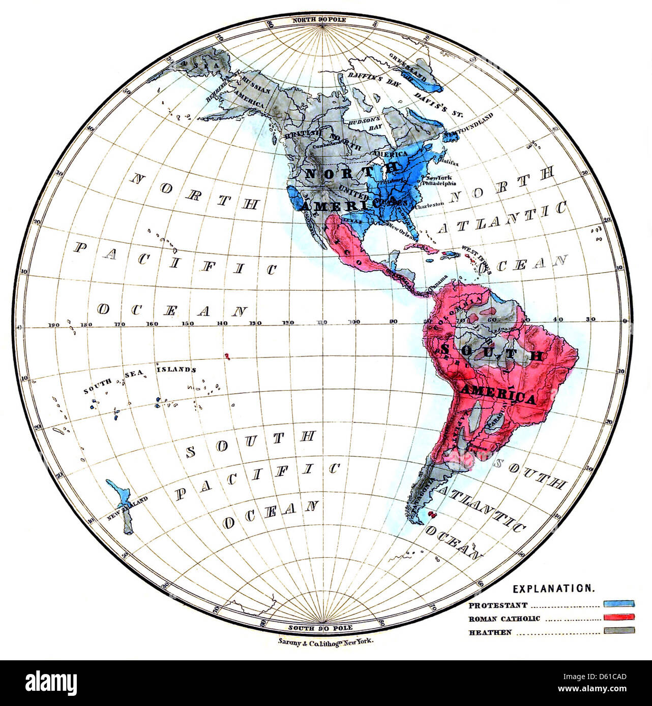 An 1854 image from *A Manual of Missions*, featuring a map and ...