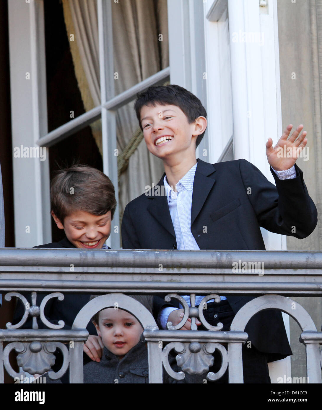 Danish Prince Felix (L), his brother Prince Nikolai and their ...