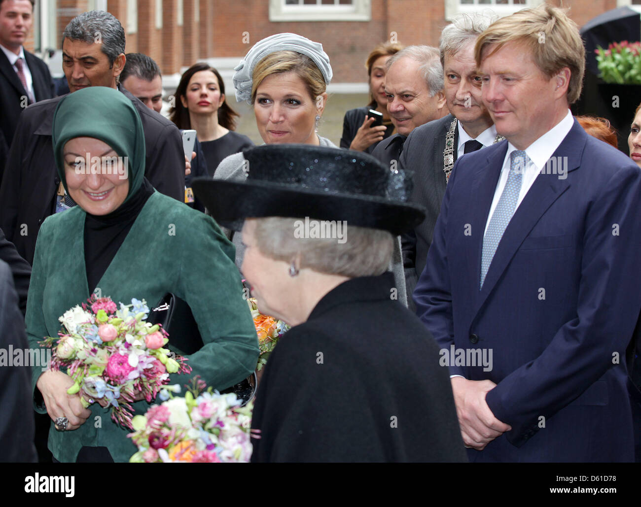 Hayrunissa Gul, Dutch Princess Maxima, Queen Beatrix and Prince Willem ...