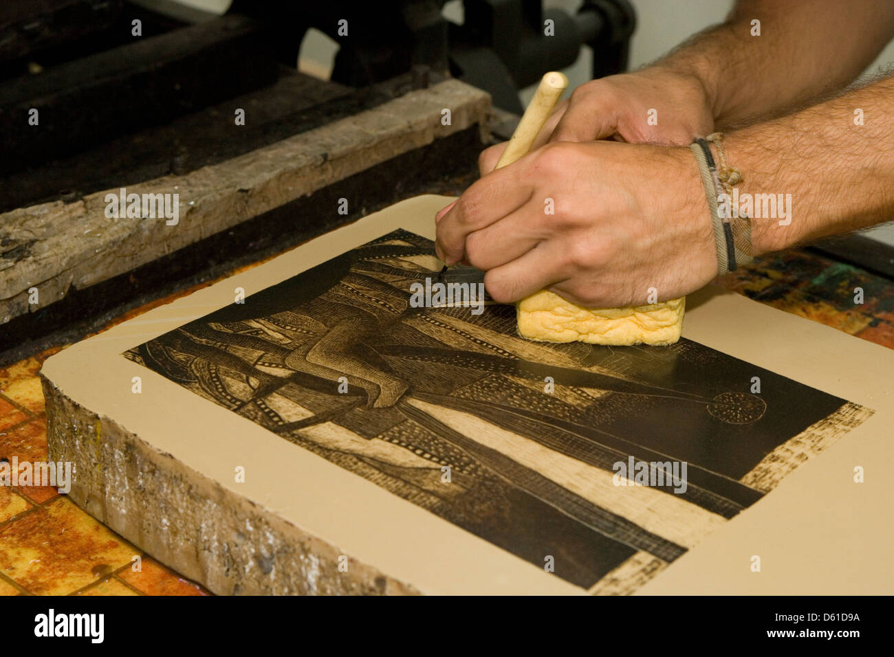 Havana: lithograph printing / stone plates Stock Photo - Alamy