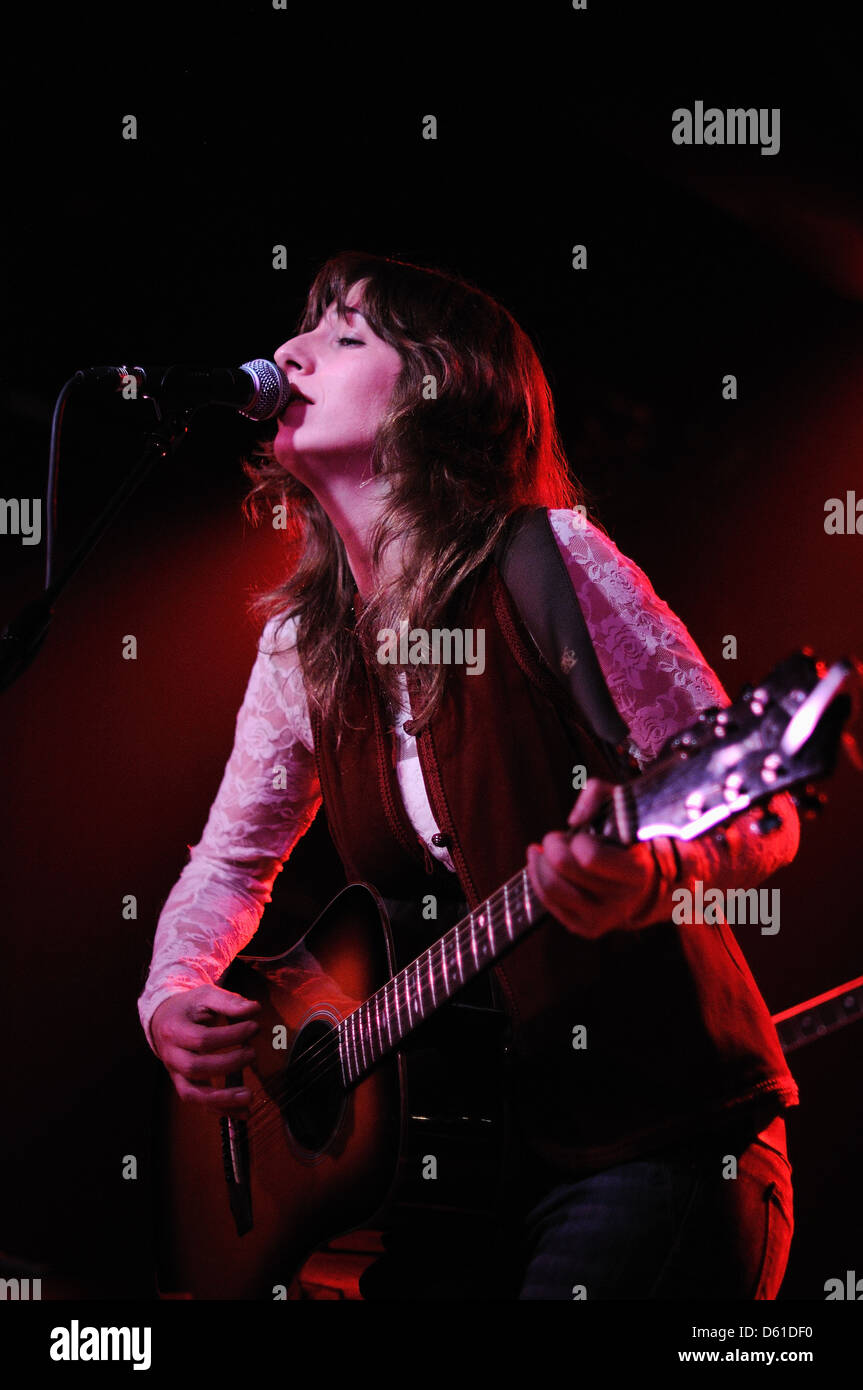 BARCELONA, SPAIN - DEC 2: Miren Iza, singer of Tulsa band, performs at ...