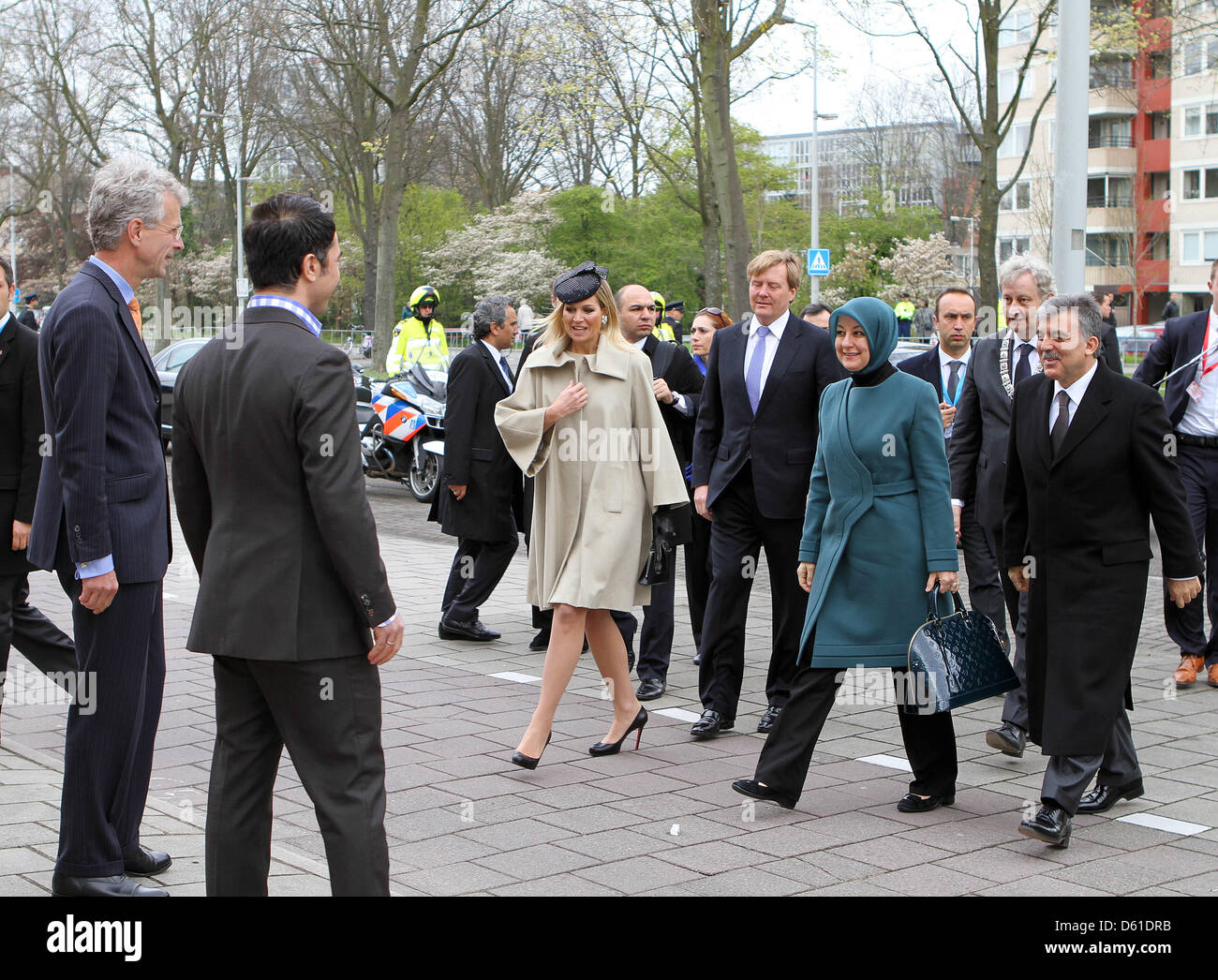 Dutch Princess Maxima (L-R), Prince Willem-Alexander, Hayrunissa Gul ...