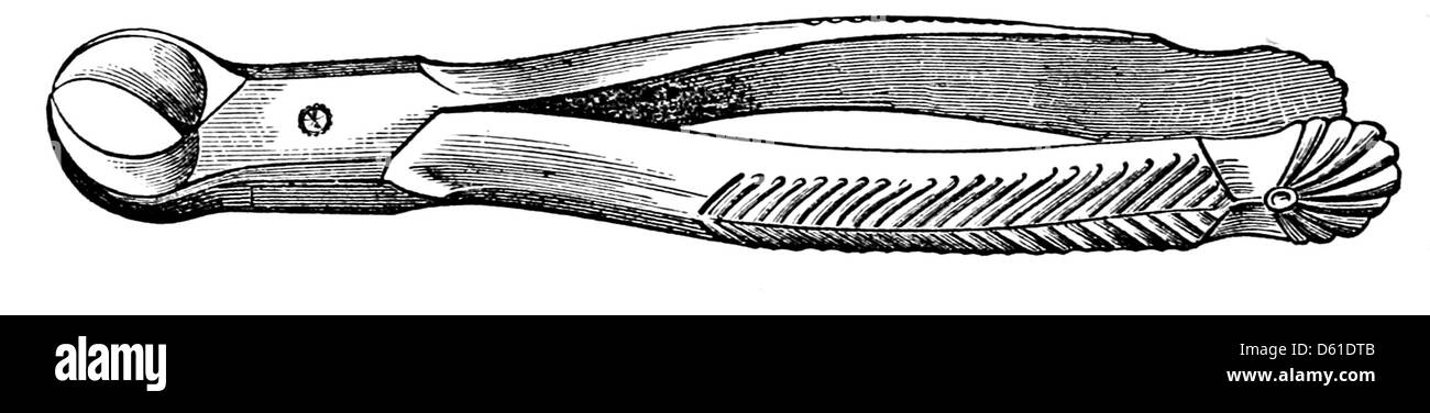 An instructional image from 'A Manual on Extracting Teeth' (1868 ...