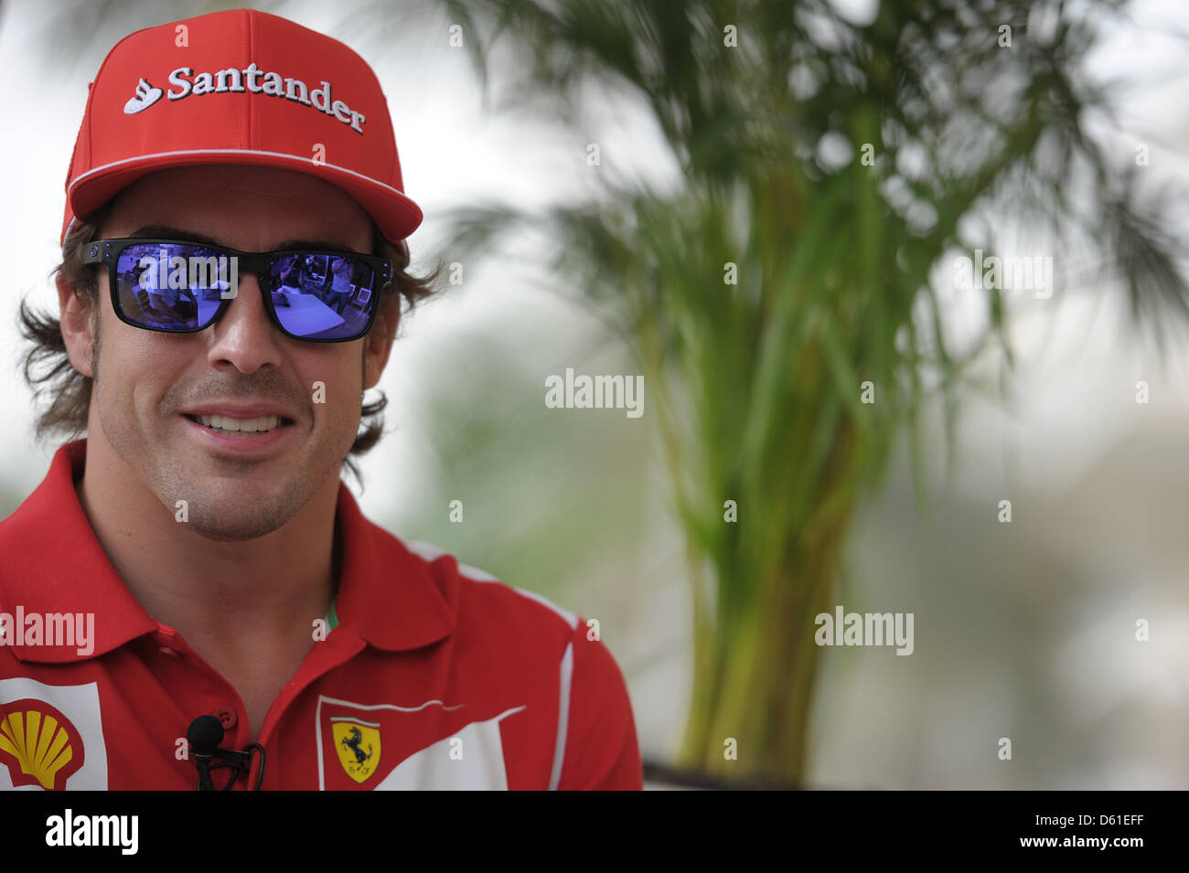 Spanish Formula One driver Fernando Alonso of Ferrari smiles in the ...