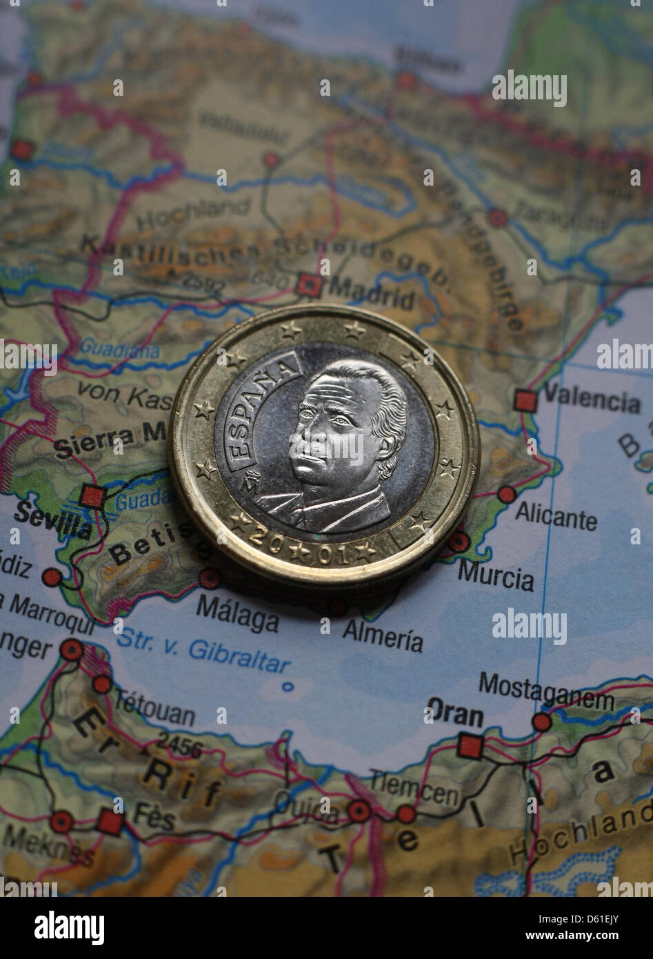 Map of coin spain hi-res stock photography and images - Alamy