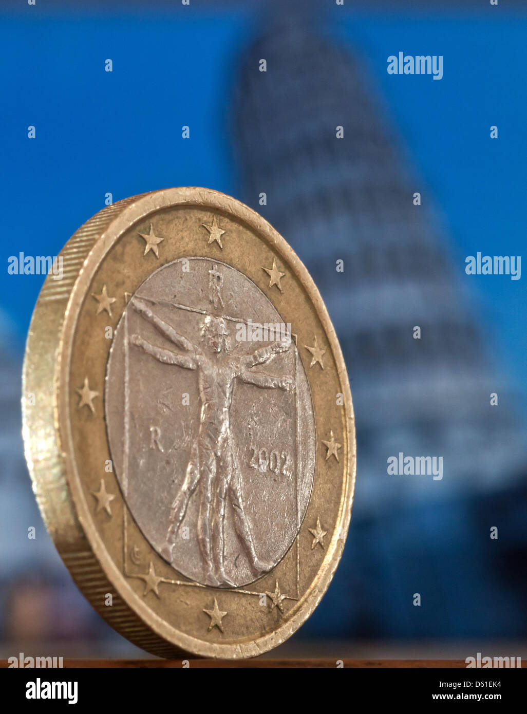 ILLUSTRATION - An illustrated picture shows an Italian 1-euro-coin ...